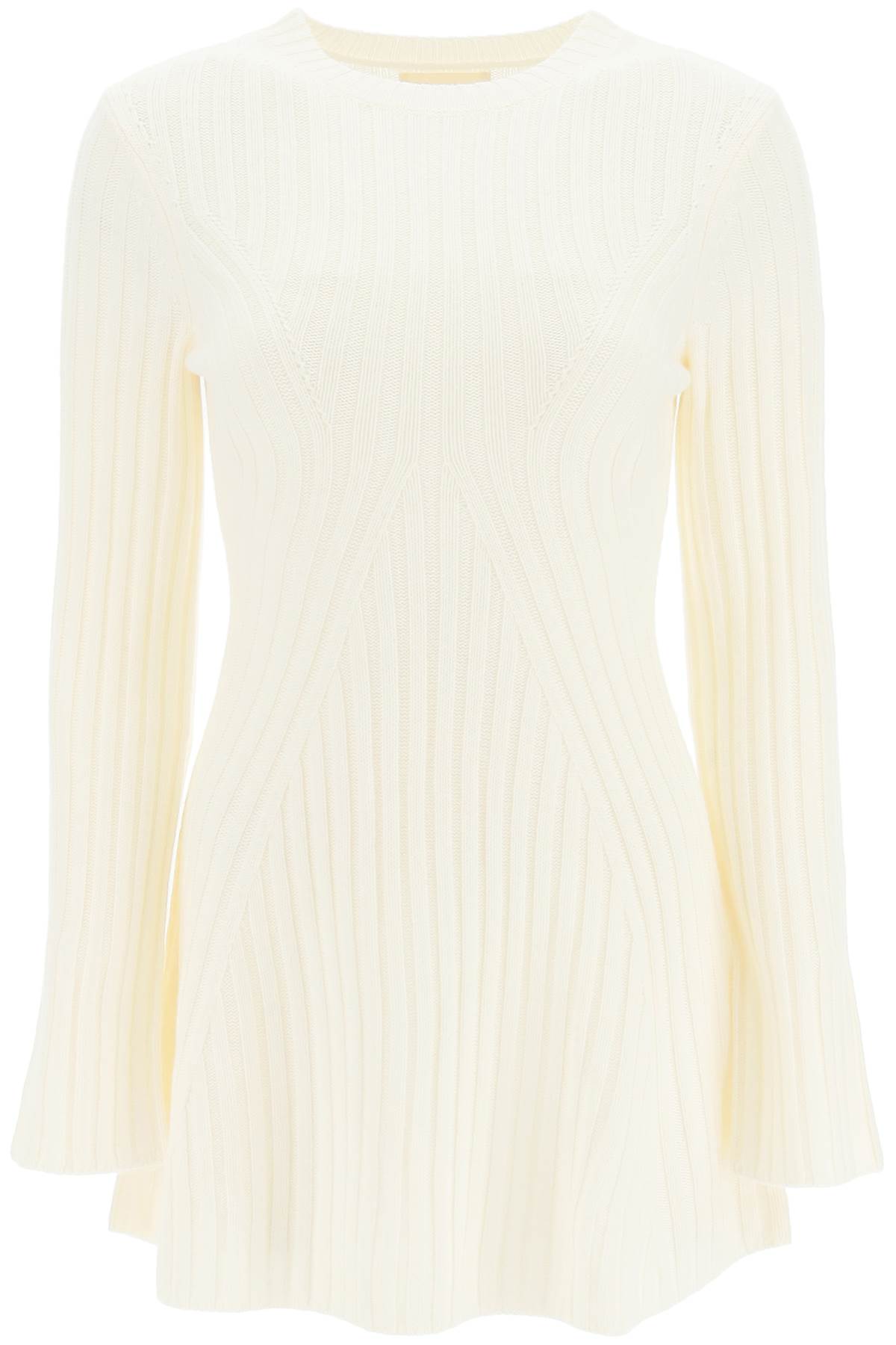 free clara dress knitting pattern Free Easy Bernat Ruffle Collar Dress Knitting Pattern main image 1