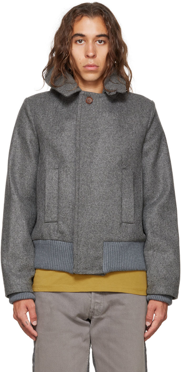 Bless Gray Hoodjacket Jacket In Lodengrey - 77% Off | Editorialist