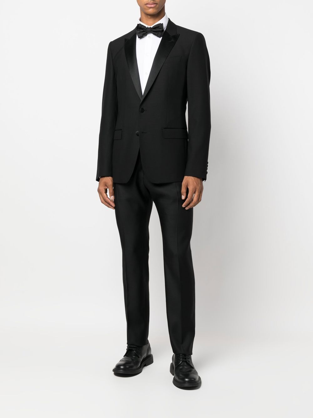 DSQUARED2 DSQUARED2 Black Virgin Wool-Silk Blend Cigarette Trousers