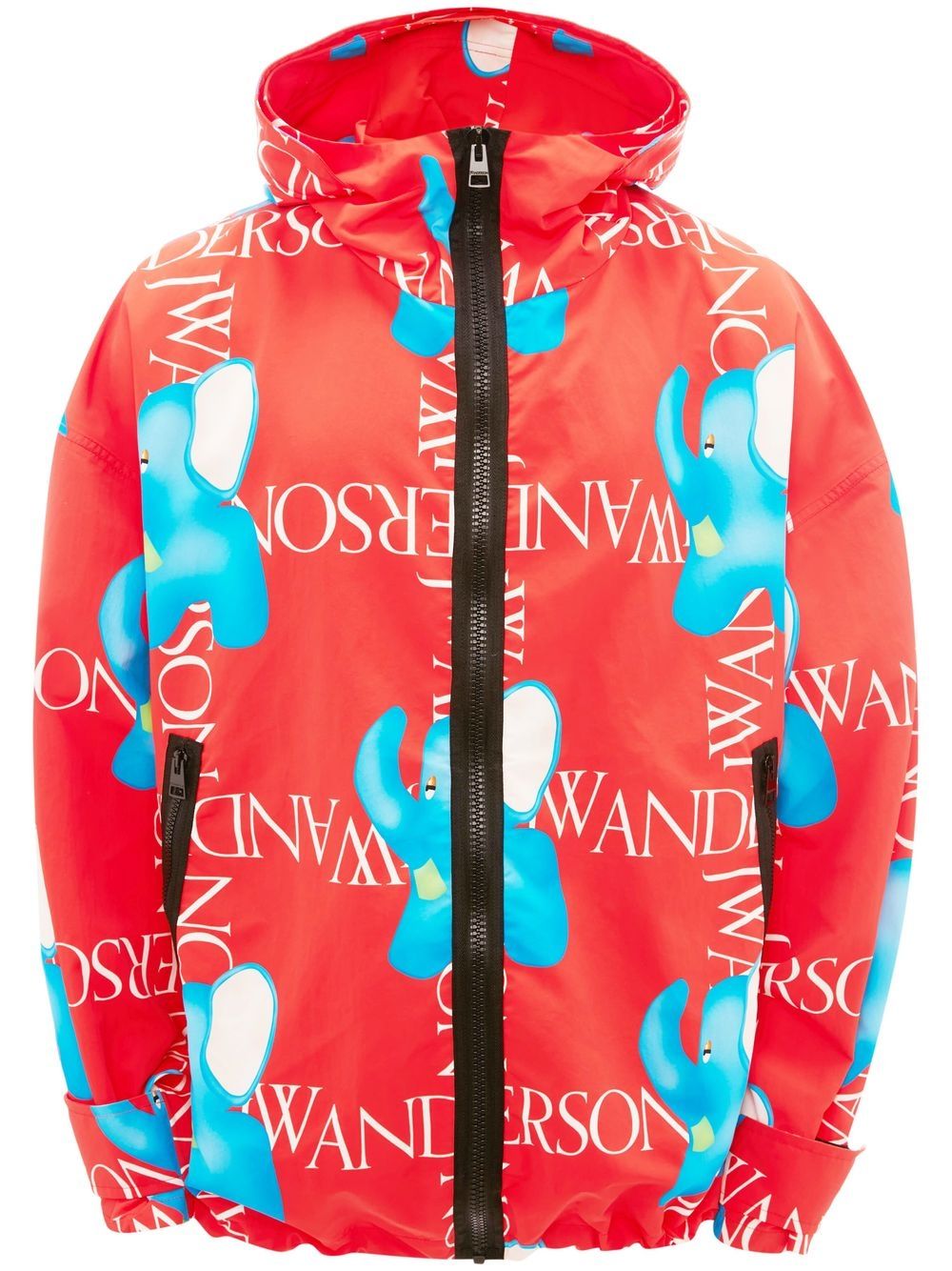 JW ANDERSON JW Anderson Logo-Print Hooded Jacket