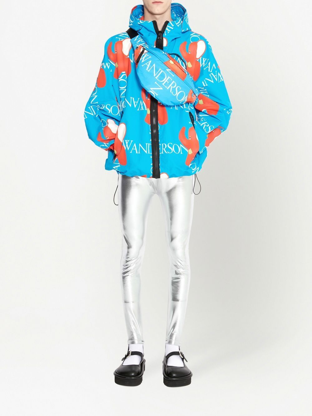 JW ANDERSON JW Anderson Logo-Print Hooded Jacket