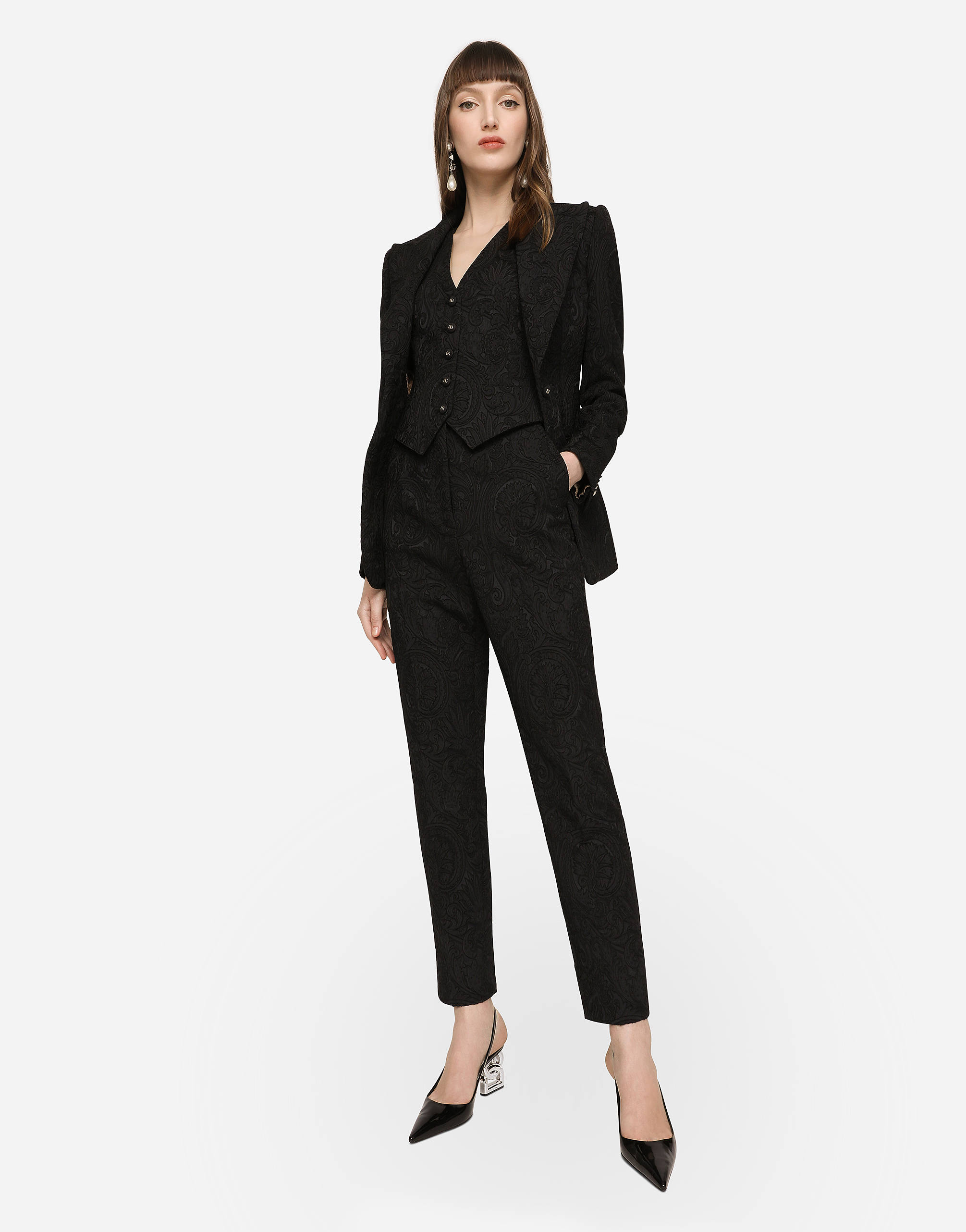 DOLCE & GABBANA Dolce & Gabbana Ornamental Jacquard Turlington Blazer