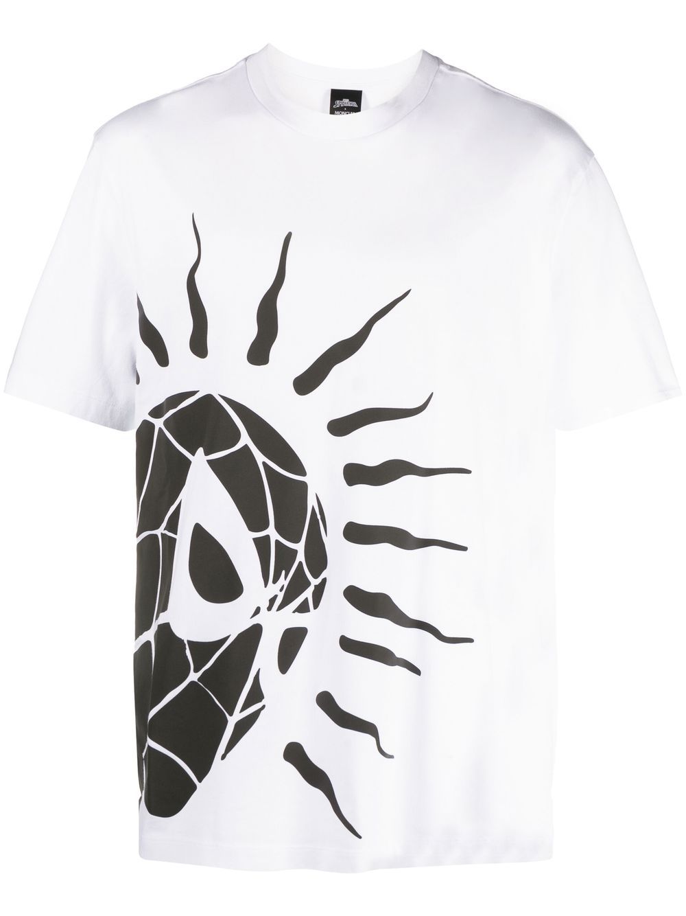 Moncler Spider-Man Print Round-Neck T-Shirt - White | Editorialist