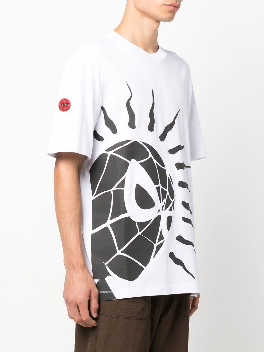 Moncler Spider-Man Print Round-Neck T-Shirt - White | Editorialist