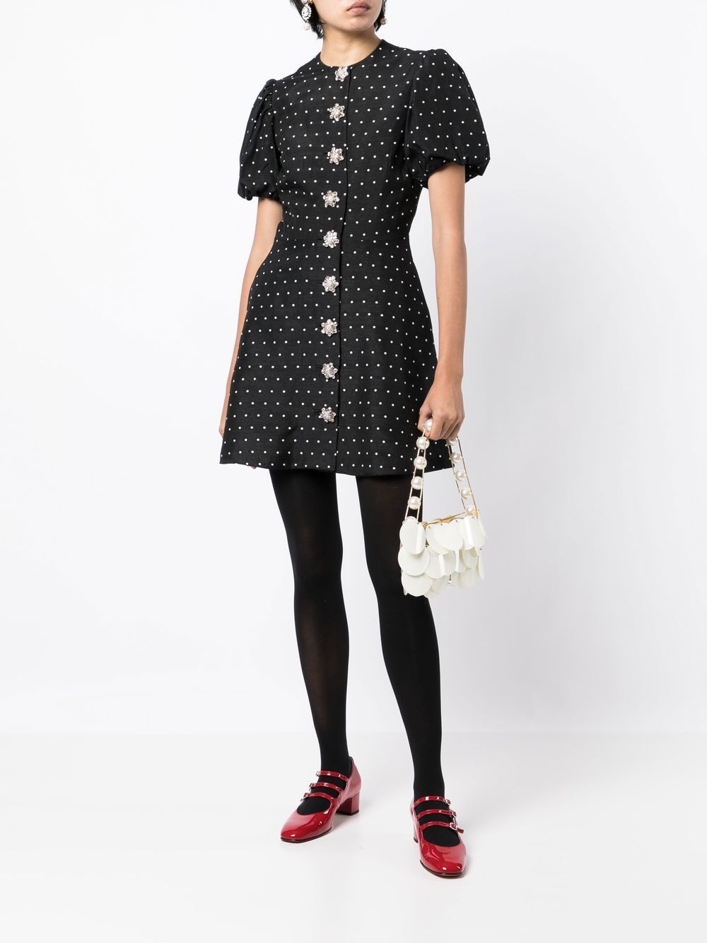 MACGRAW Macgraw Sorbet Polka-Dot Embroidered Dress