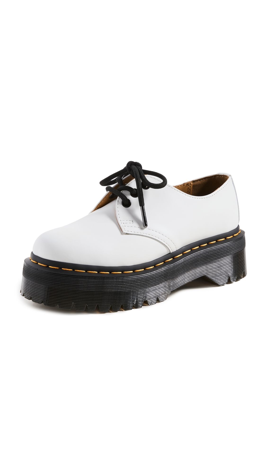 Dr. Martens 1461 Quad Platform Loafers In White - 50% Off  display picture 1