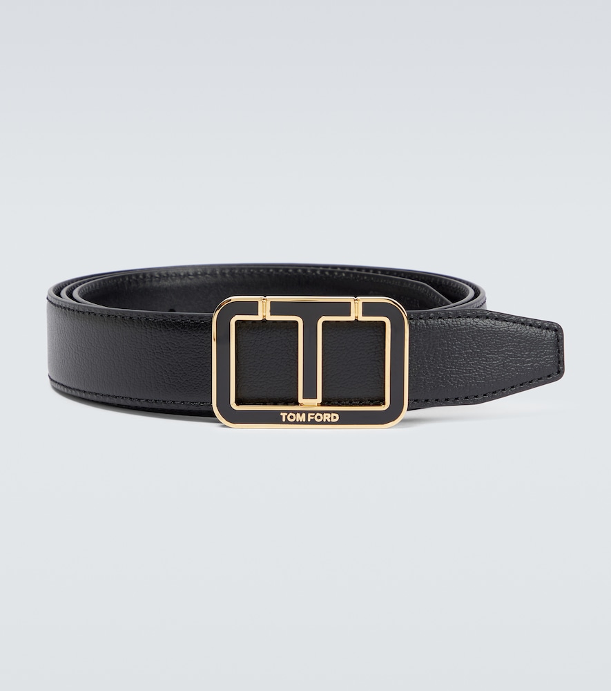 Tom Ford Women's Thin Leather Belt Black