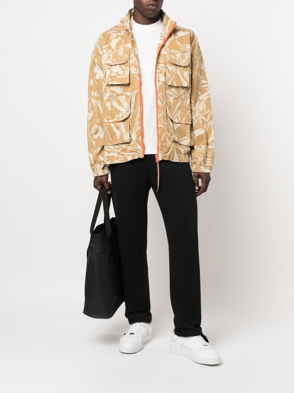 ARIES Crinkle Camouflage Hooded Cargo Jacket