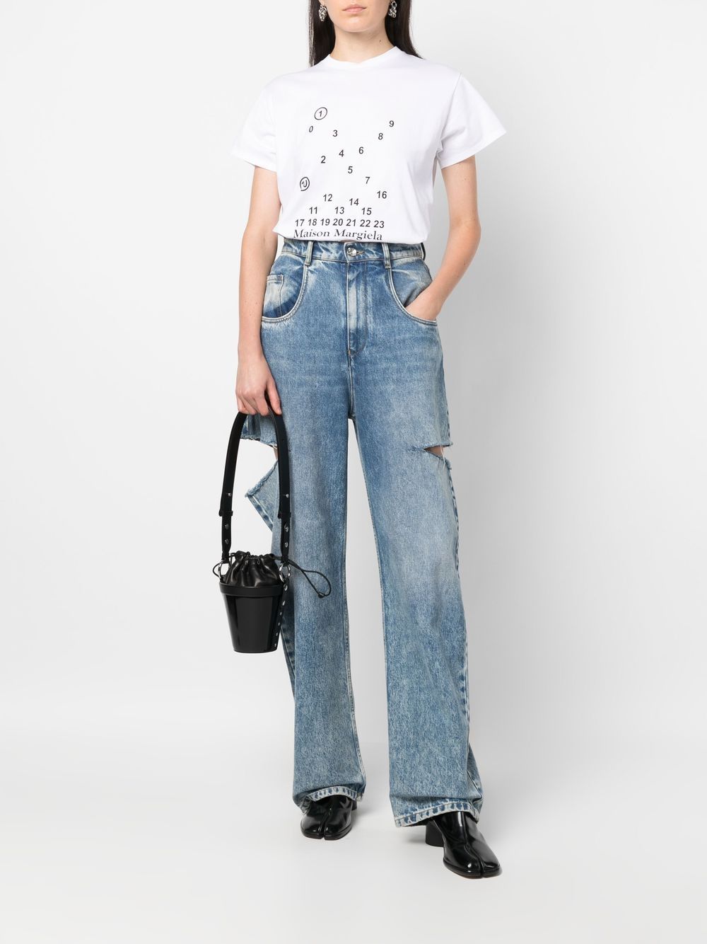 MAISON MARGIELA Mini Leather Bucket Bag