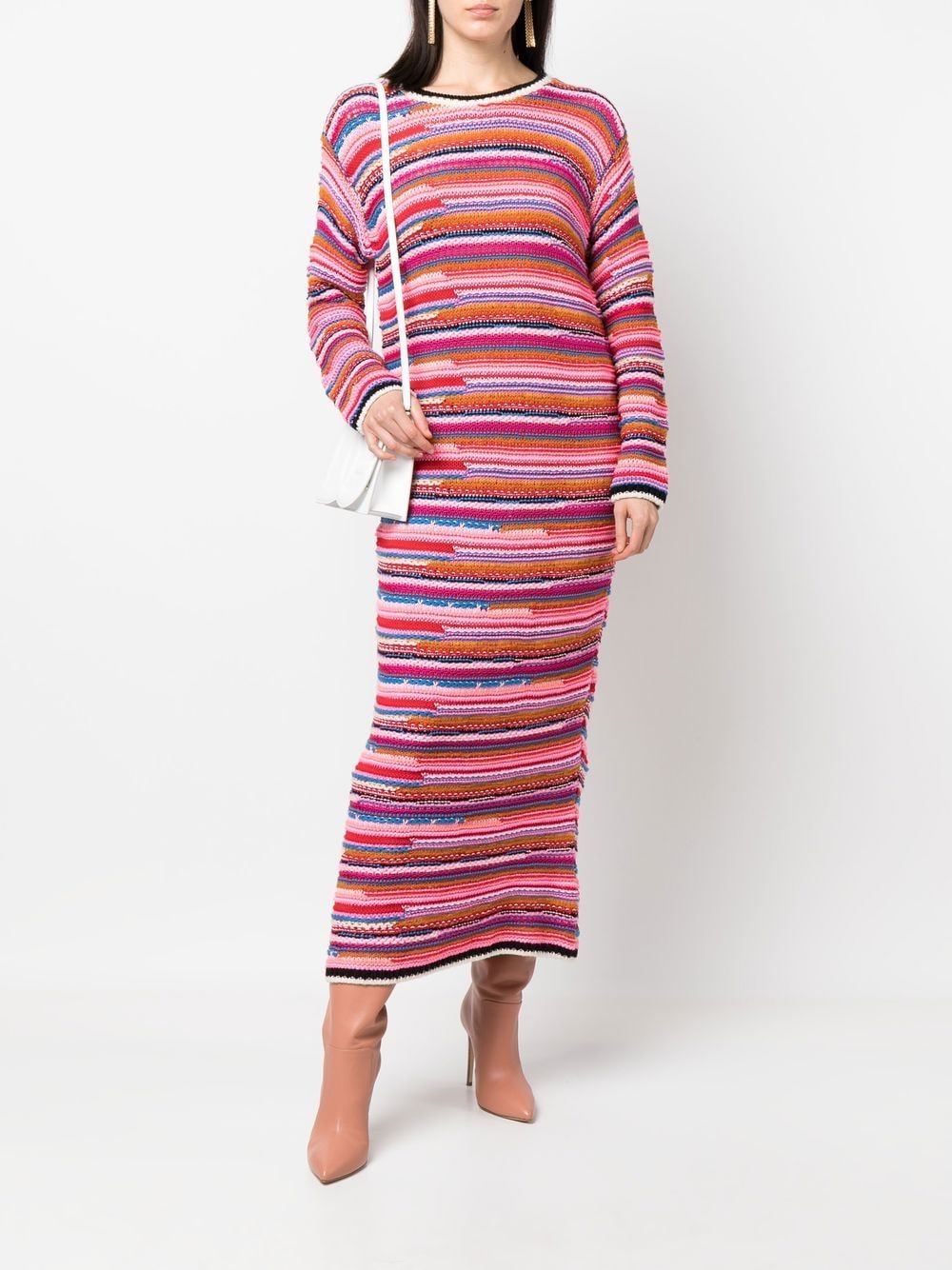 DSQUARED2 Colour-Block Knitted Midi Dress