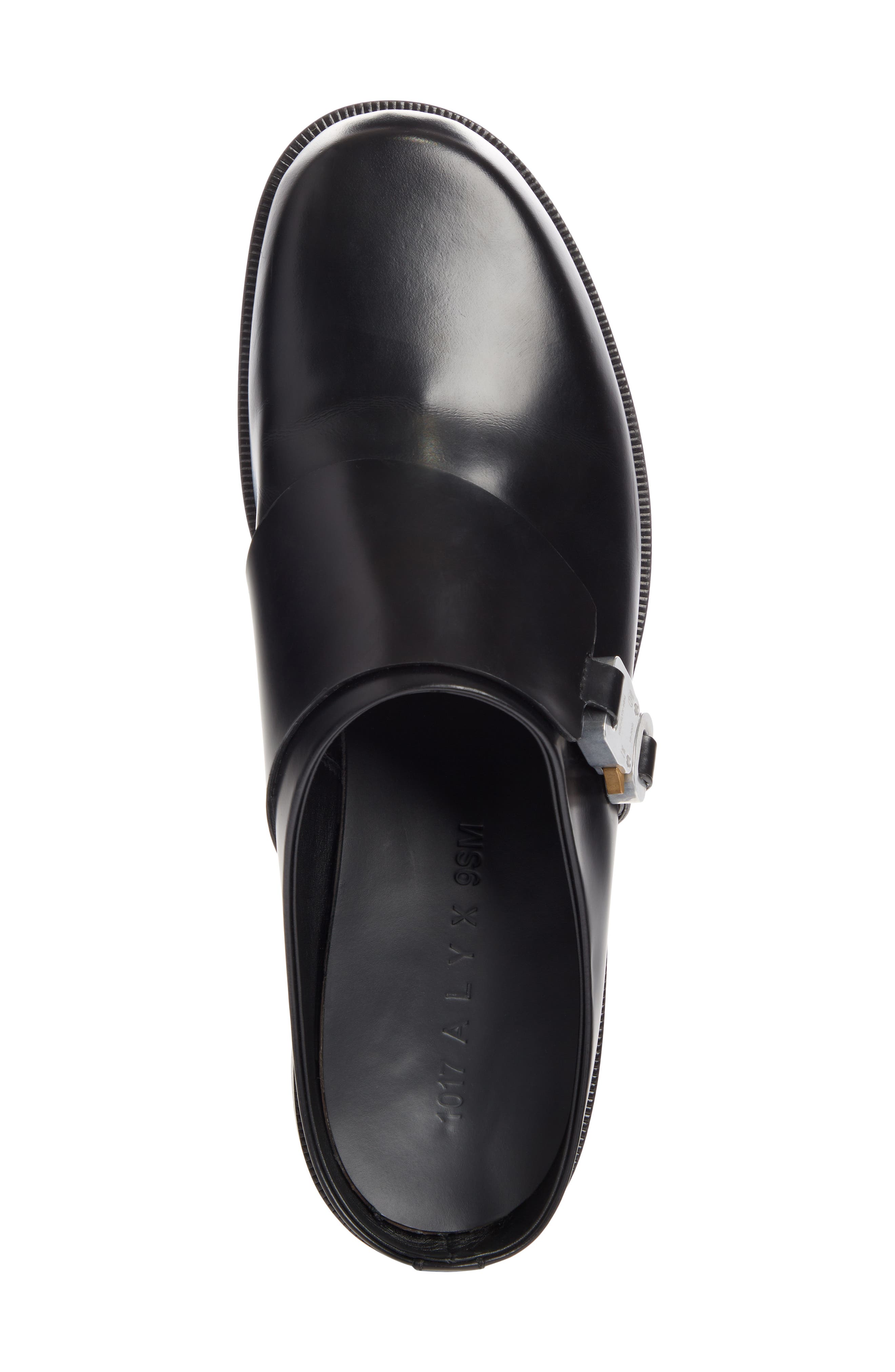 1017 Alyx 9sm Buckle Leather Mule In Black - 60% Off | Editorialist