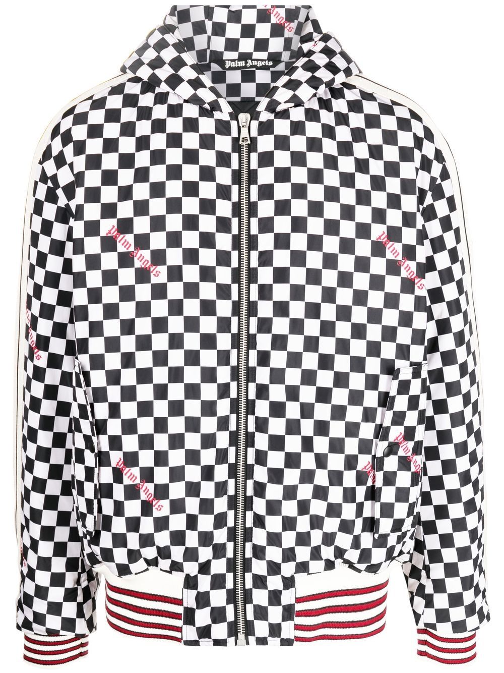 PALM ANGELS Palm Angels Zip-Up Hooded Jacket