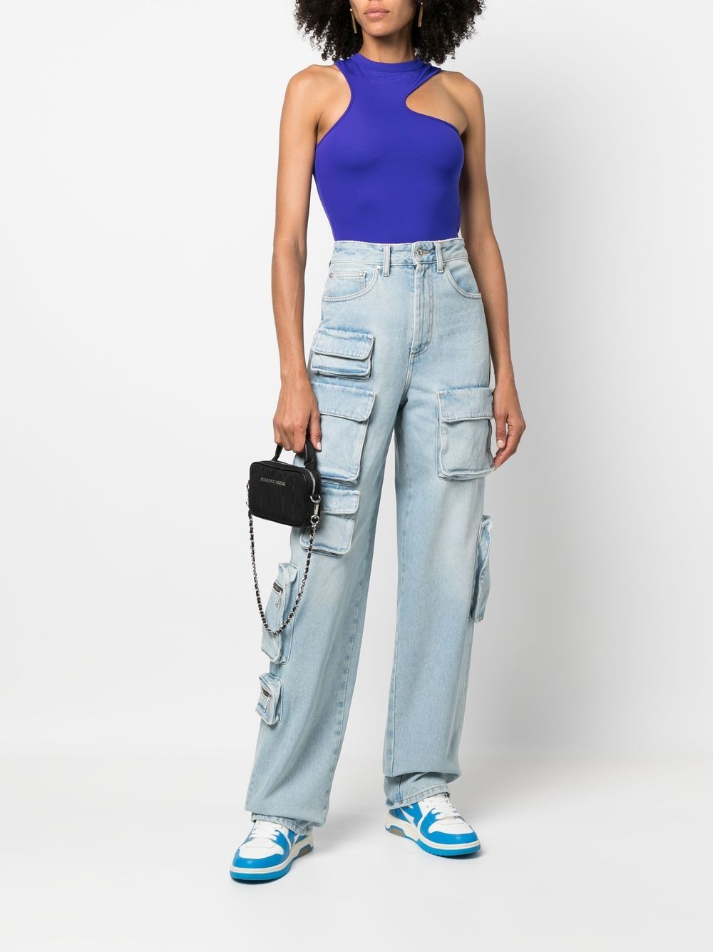 OFF-WHITE Off-White embroidered-logo asymmetric tank top