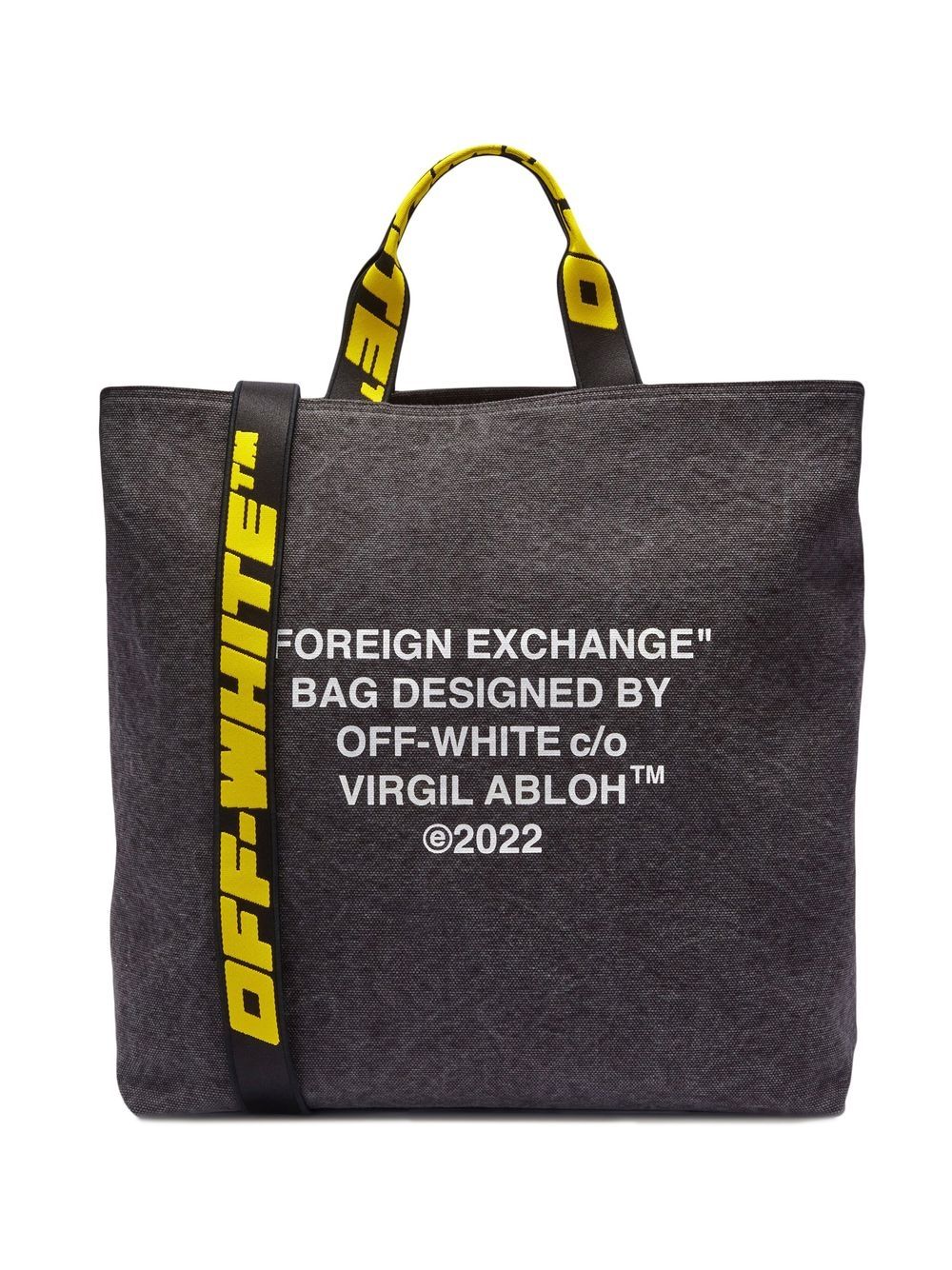 OFF-WHITE Off-White Tote Bag with Slogan Print