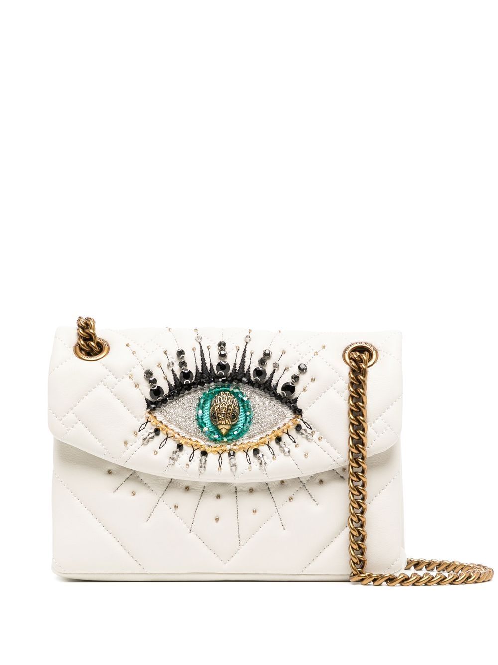Kurt Geiger Mini Kensington Eye Clutch In White 7% Off - Main Image
