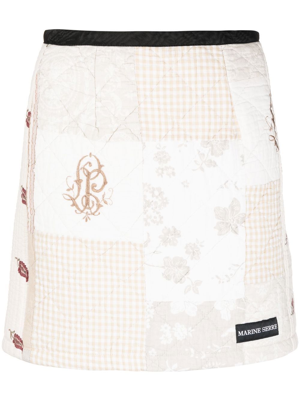 MARINE SERRE Marine Serre Quilted Patchwork Mini Skirt
