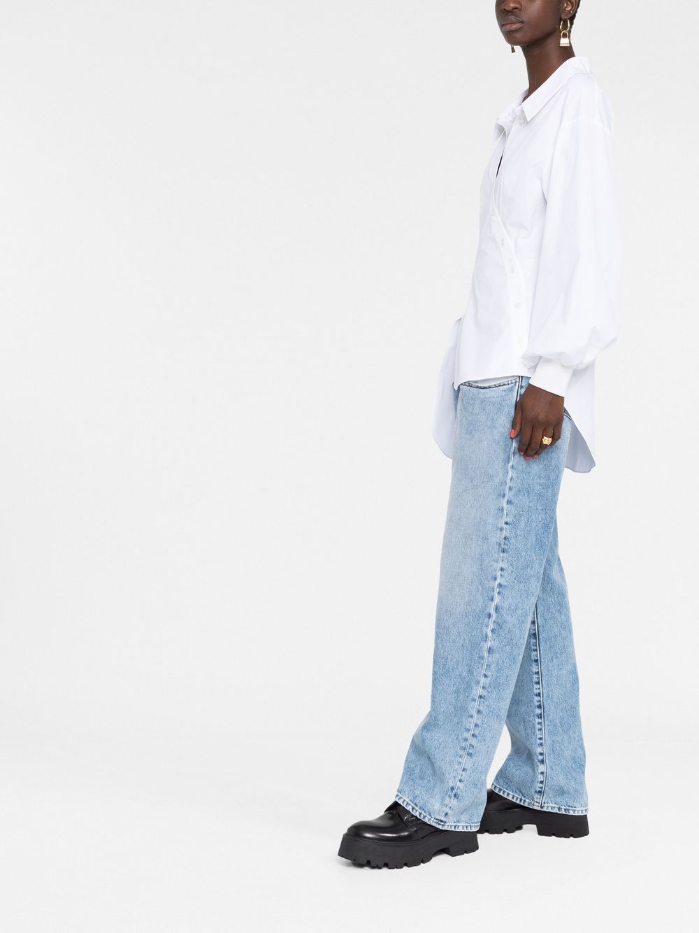 ALEXANDER MCQUEEN Alexander McQueen White Cotton Wrap Shirt