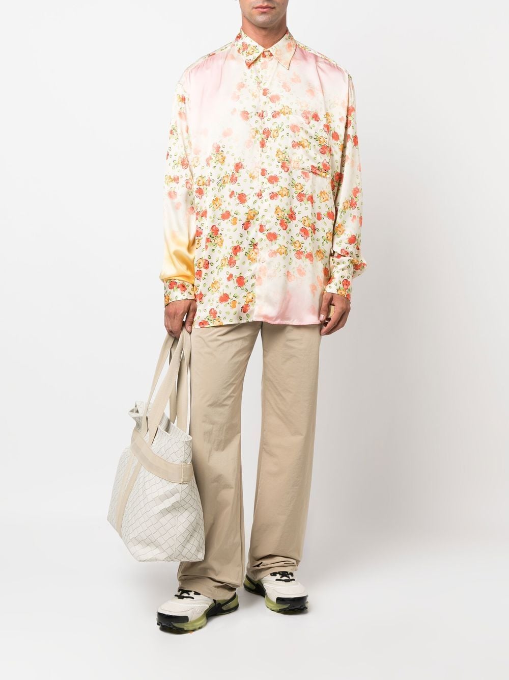 MARNI floral-print long-sleeve shirt