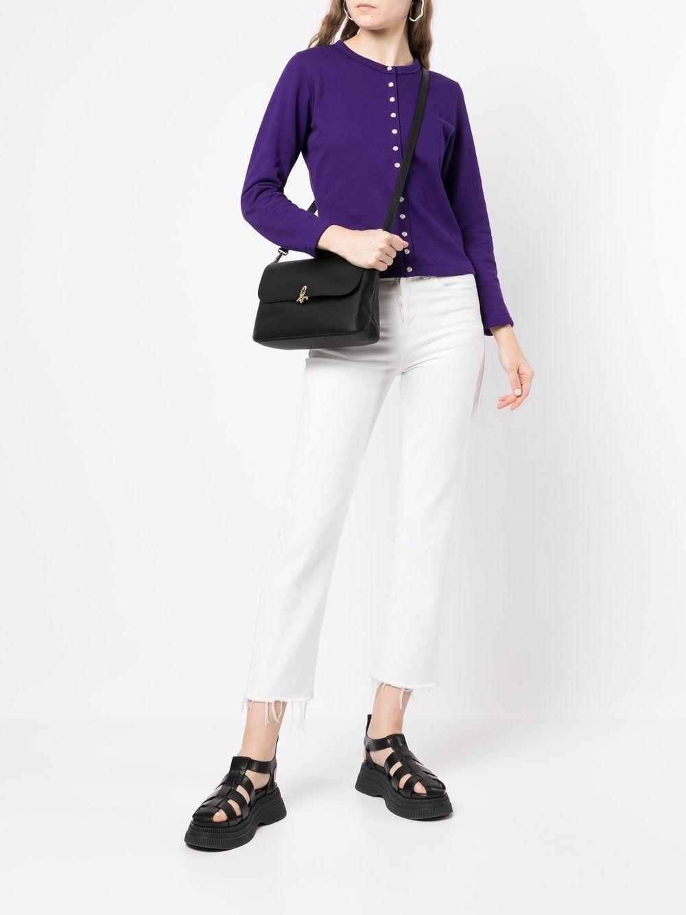 AGNES B. agnès b. Grained-Leather Satchel