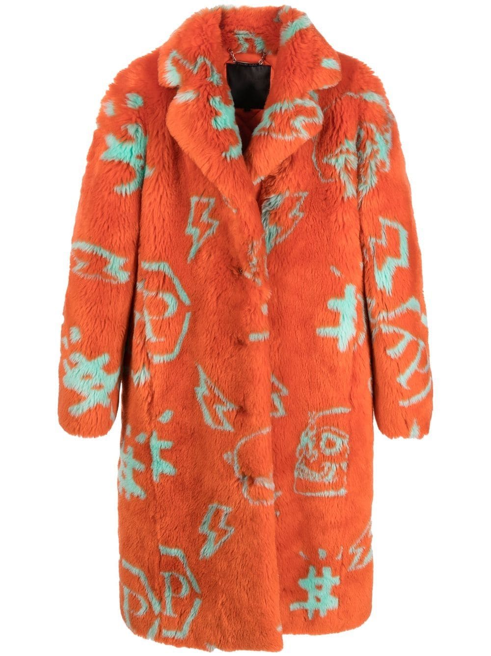 PHILIPP PLEIN Philipp Plein Faux-Fur Monogram Jacket