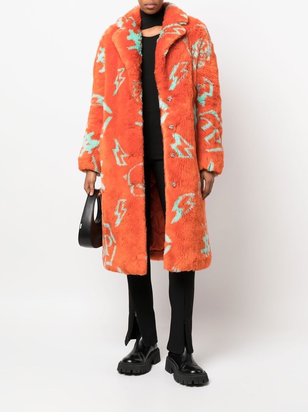PHILIPP PLEIN Philipp Plein Faux-Fur Monogram Jacket