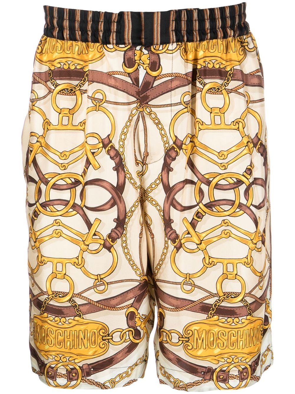 MOSCHINO Moschino Teddy-Print Silk Shorts