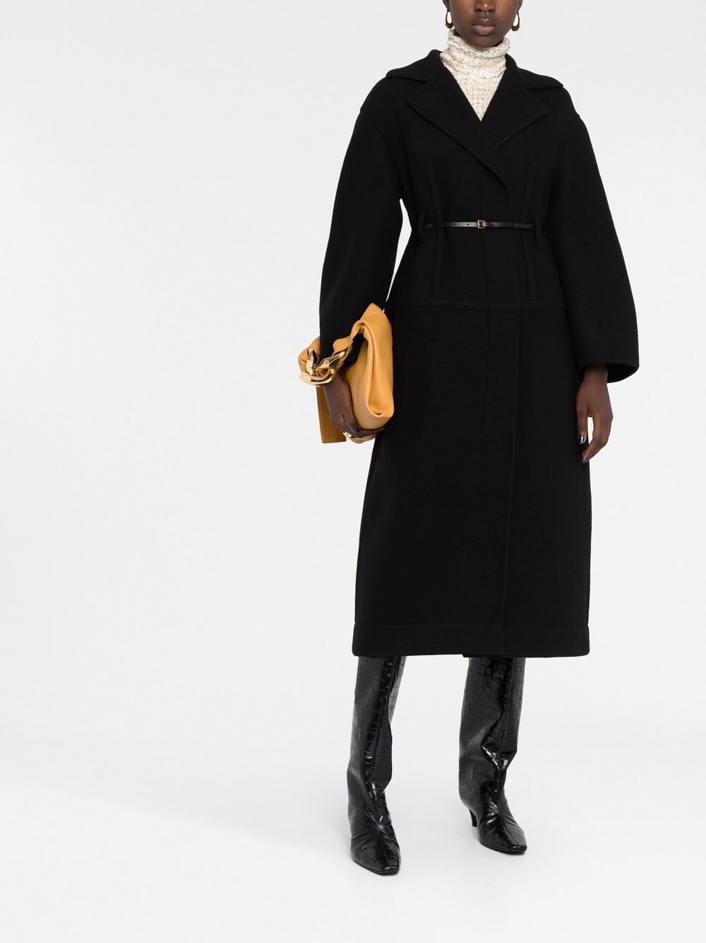 JIL SANDER Jil Sander Belted Virgin Wool Coat