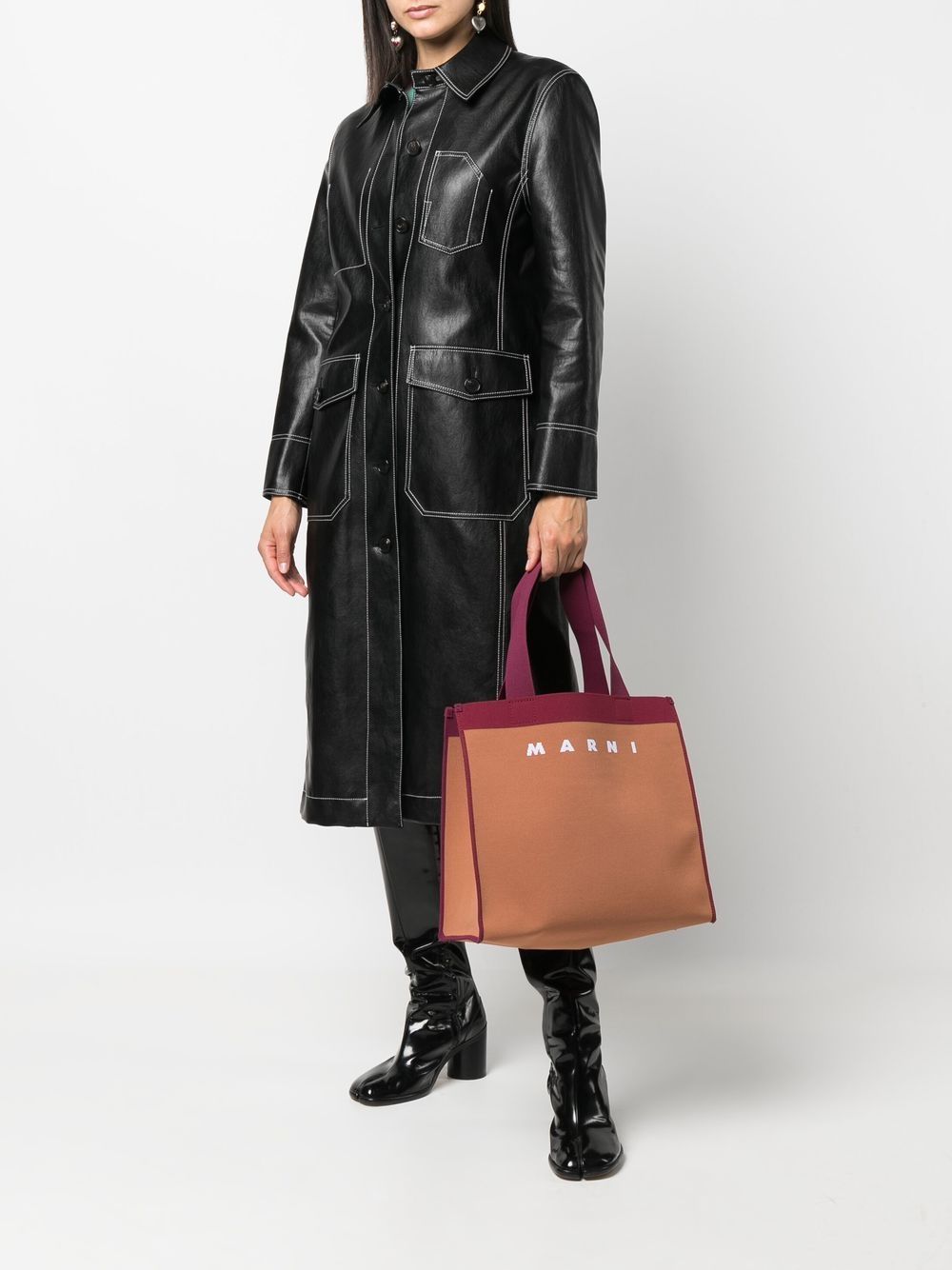 MARNI Marni Logo Print Tote Bag