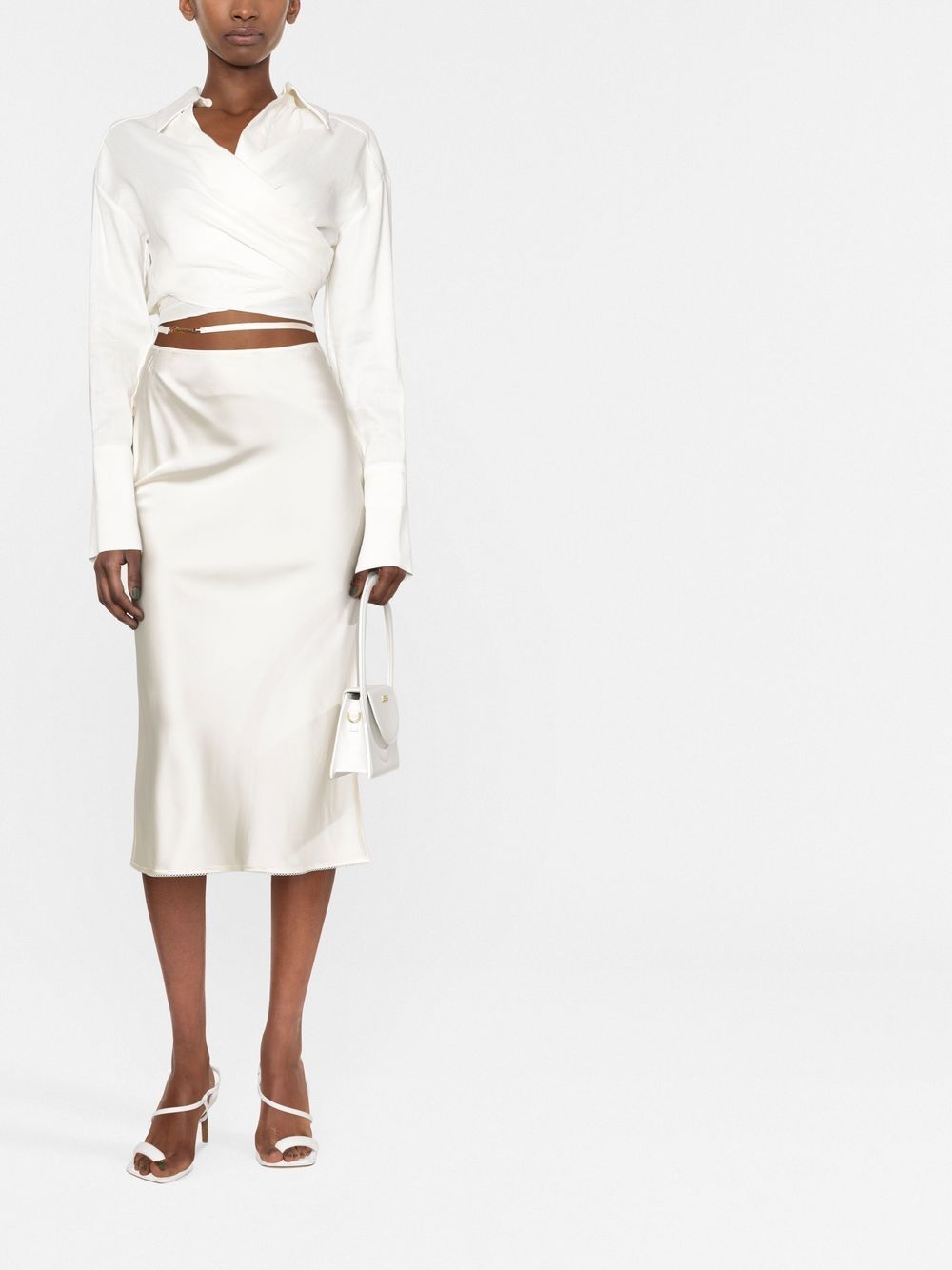 JACQUEMUS Jacquemus Notte Side-Slit Midi Skirt