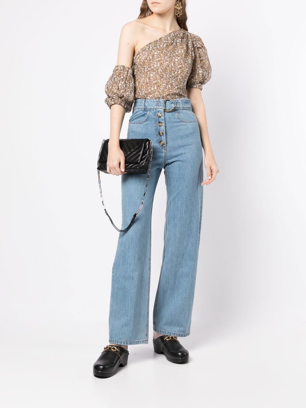 MARANT ETOILE MARANT ÉTOILE Asymmetric Floral-Print Blouse