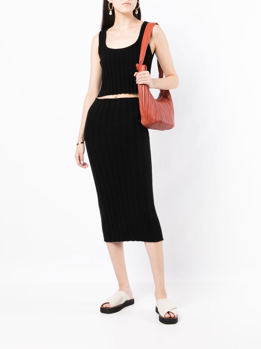 CASHMERE IN LOVE Cashmere In Love Lenny Ribbed-Knit Skirt