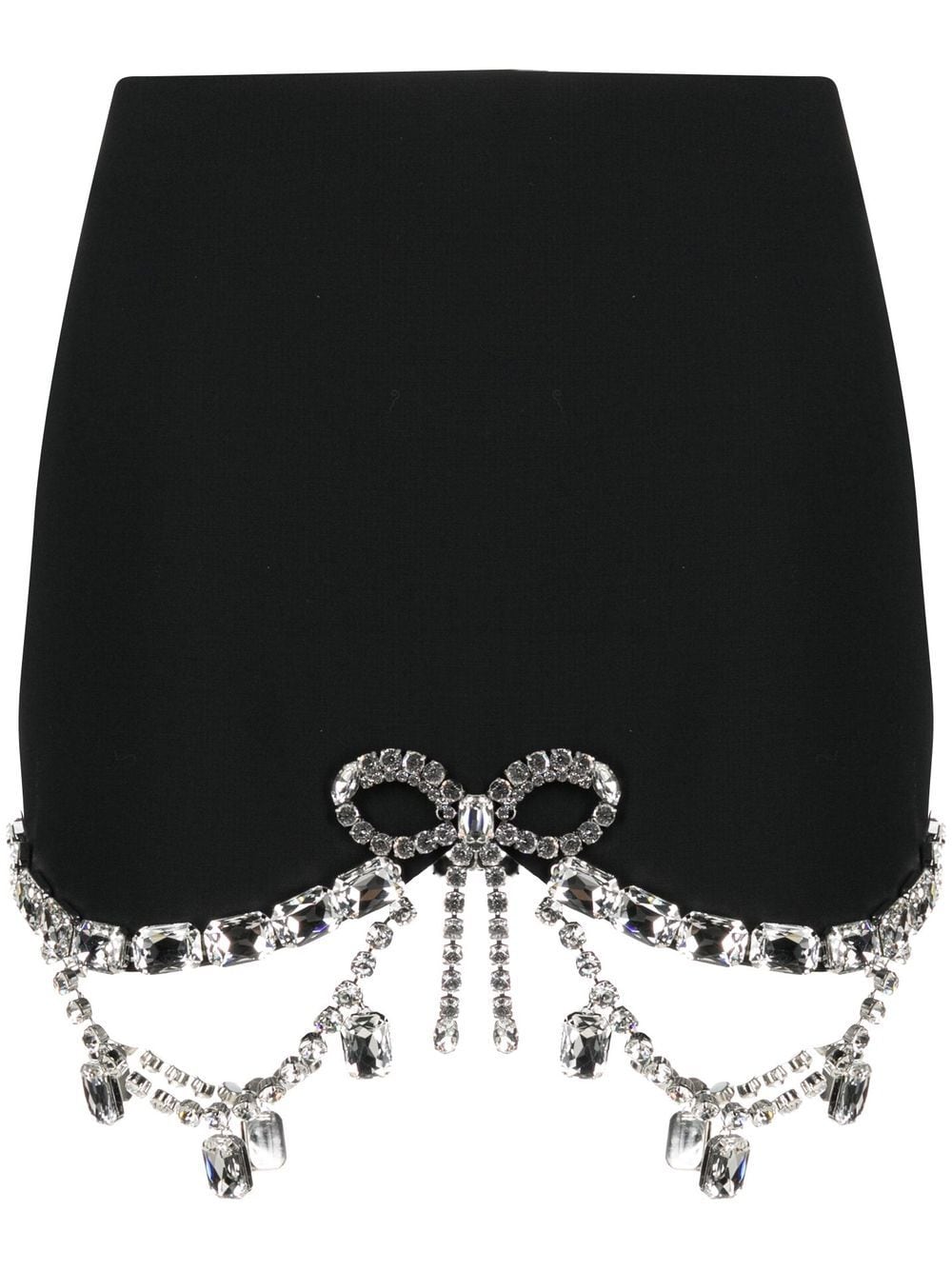 AREA Crystal-Embellished Mini Skirt