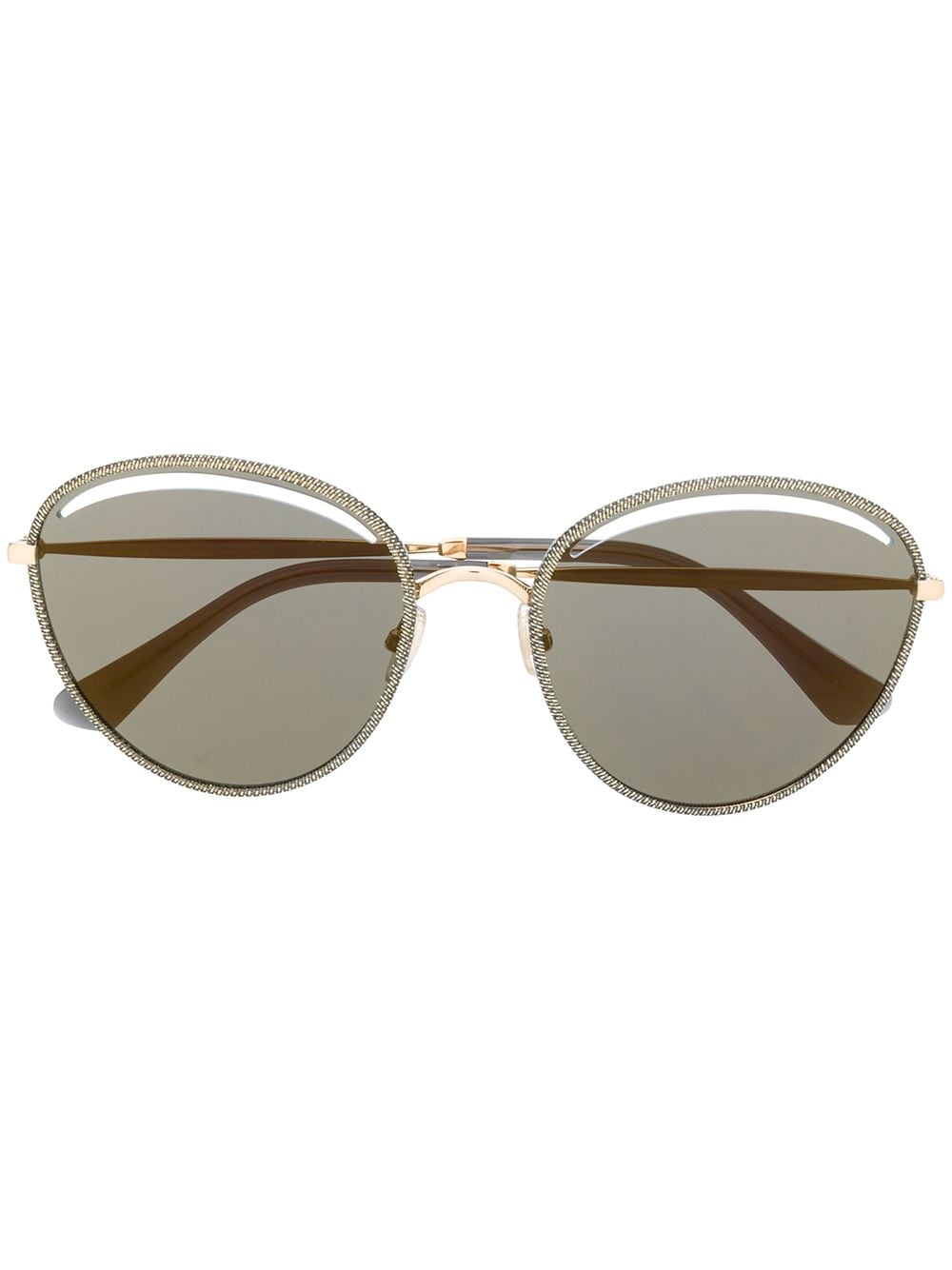 Jimmy Choo Malya Cat-Eye Sunglasses In Gold - 72% Off  display picture 3