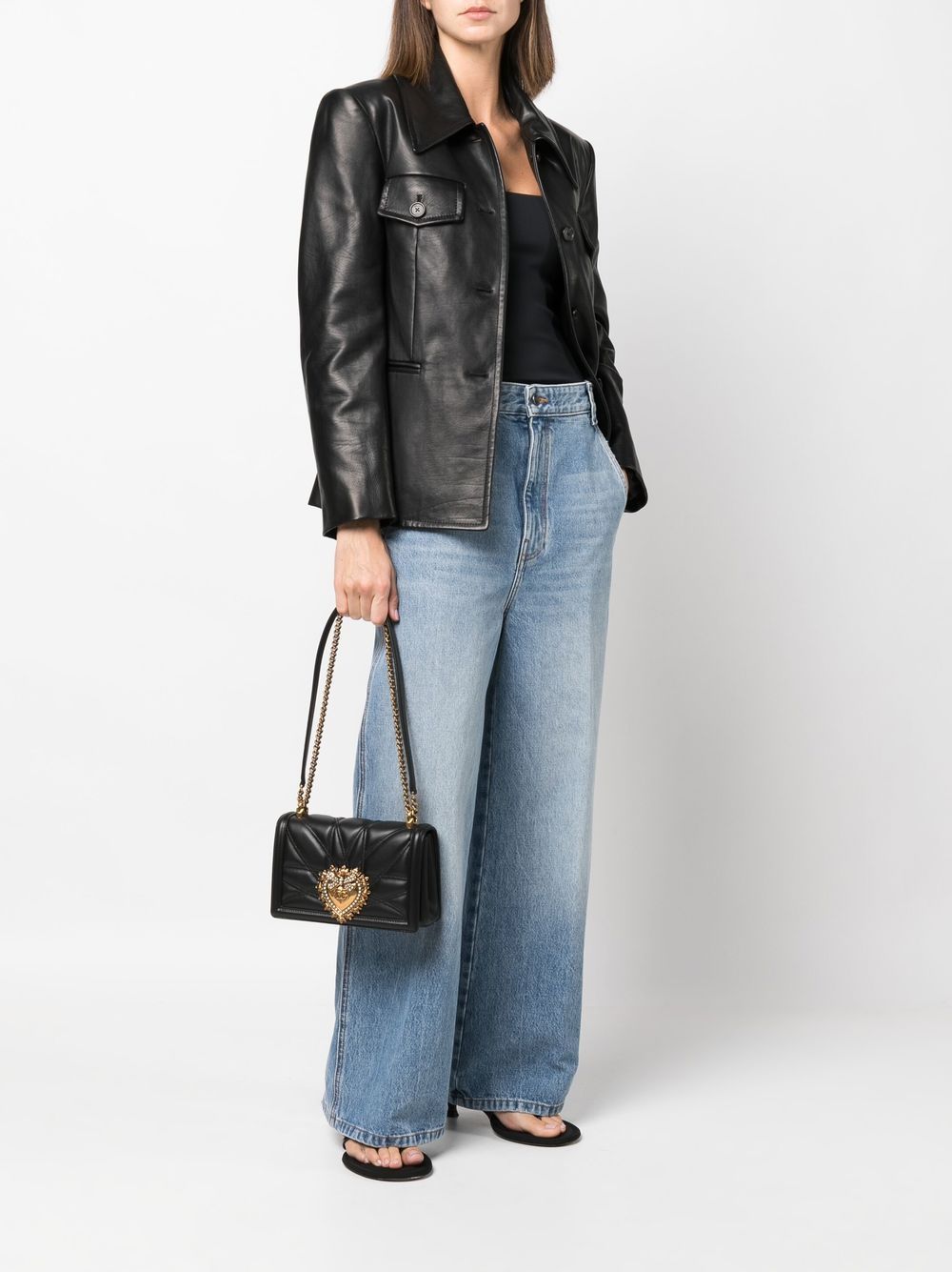DOLCE & GABBANA Medium Devotion Quilted Shoulder Bag