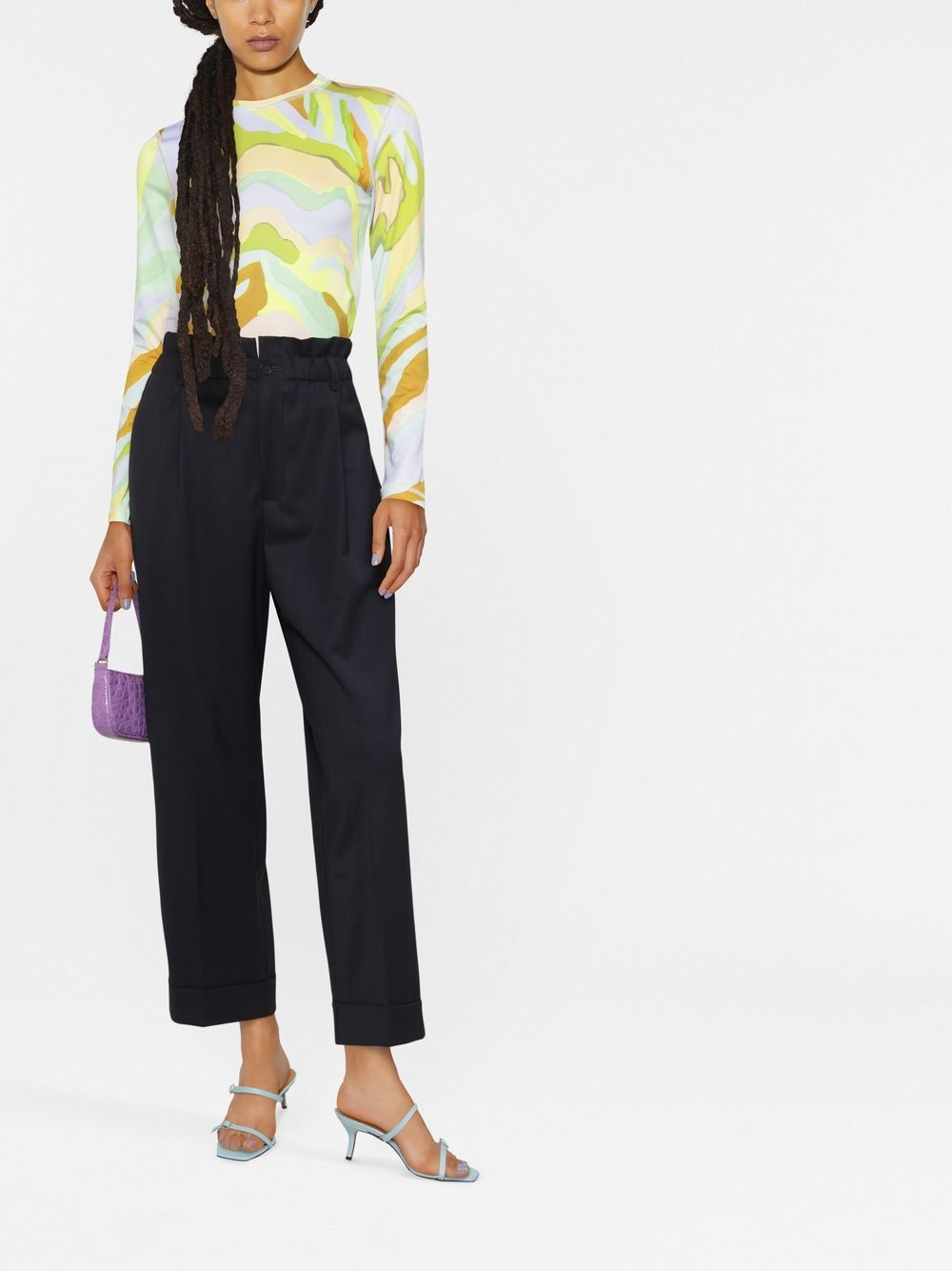 P.A.R.O.S.H P.A.R.O.S.H. Paperbag-Waist Straight Leg Trousers