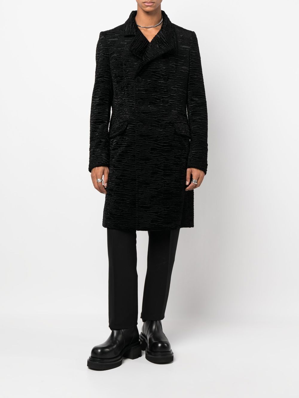 BALMAIN Balmain Double-Breasted Cloqué Coat