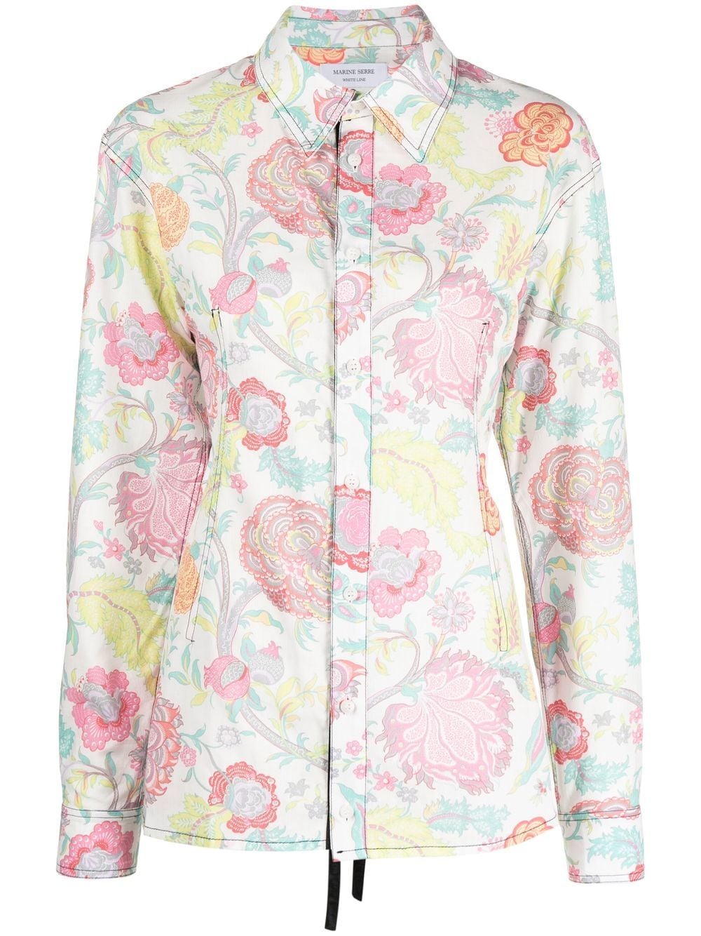 MARINE SERRE Marine Serre Floral Print Cotton Shirt