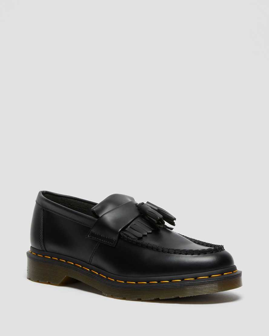 Dr. Martens Adrian Gothic Americana Leather Loafes - Black
