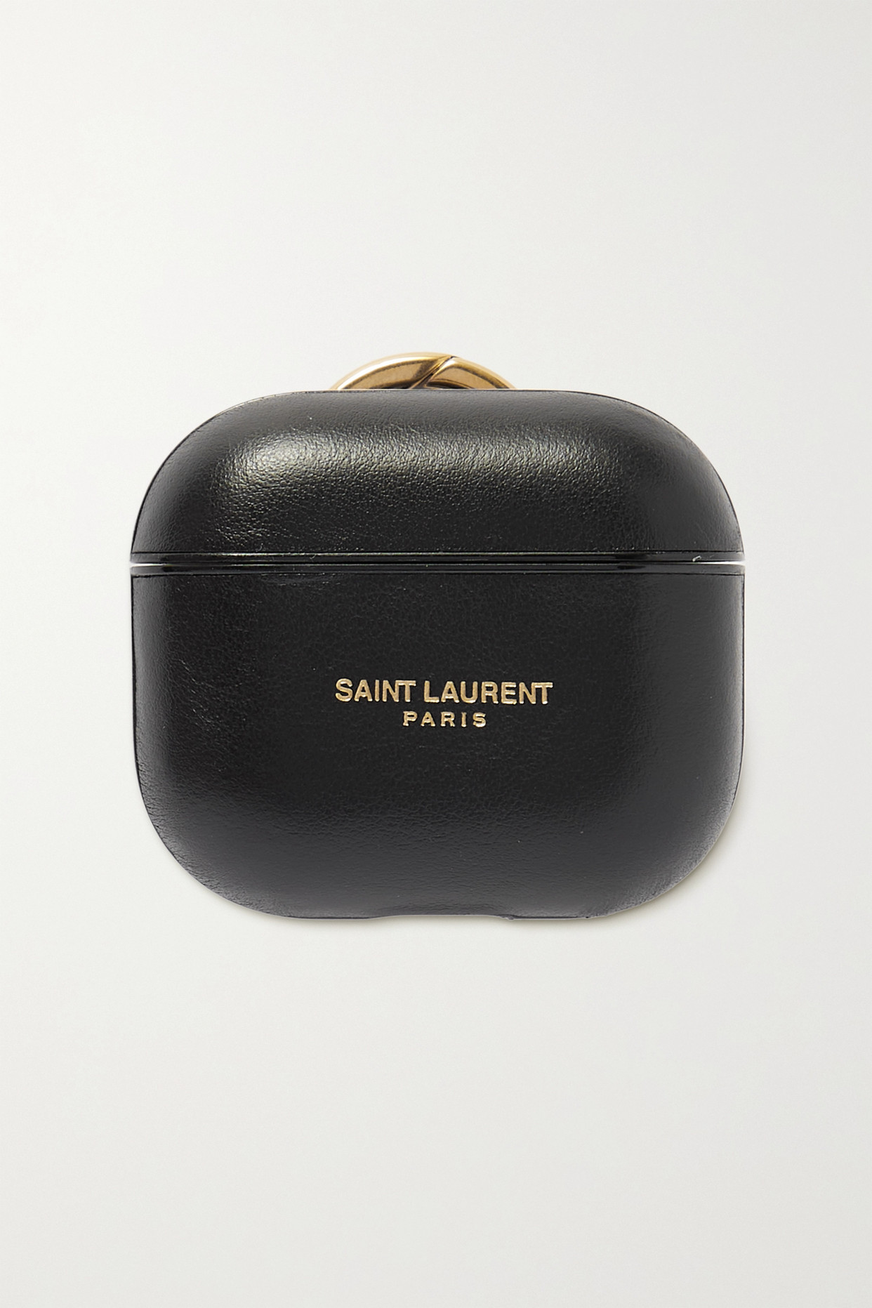 Saint Laurent Leather Airpods Pro Case - Black | Editorialist
