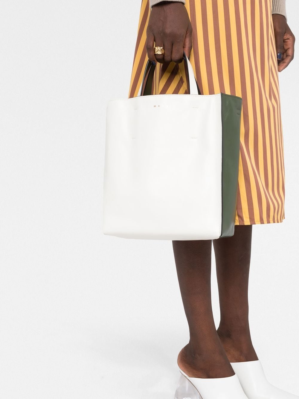 MARNI Small Museo Leather Tote Bag