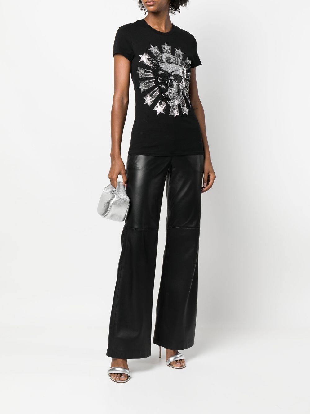 PHILIPP PLEIN Philipp Plein Skull Strass T-Shirt