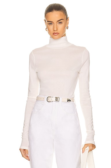 LEMAIRE　SECONDSKIN HIGHNECKTOP Lemaire Second Skin High Neck Top - Ash Black | Garmentory
