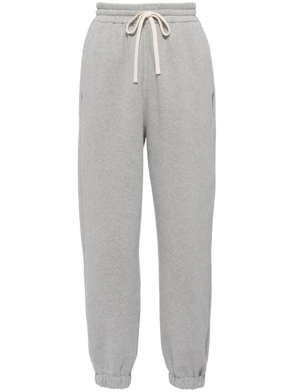 Miu Miu Embroidered Logo Track Pants - Grey | Editorialist Miu Miu Embroidered Logo Track Pants - Grey | Editorialist