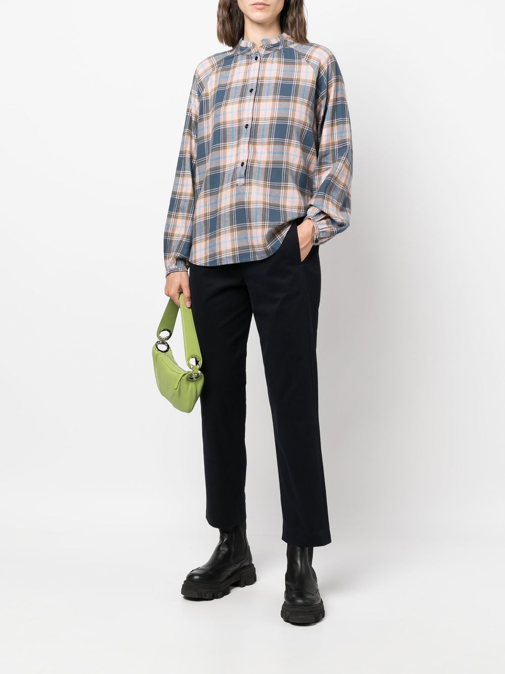 WOOLRICH Woolrich Check Print Ruffle Shirt