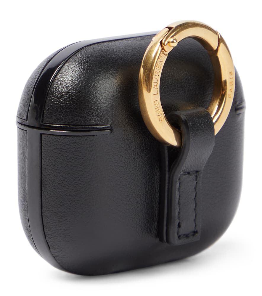 Saint Laurent Leather Airpods Pro Case - Black | Editorialist