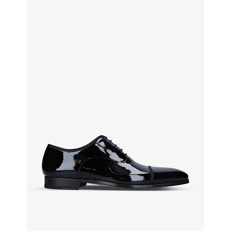 Magnanni Jadiel Patent-Leather Oxford Shoes In Black  display picture 3