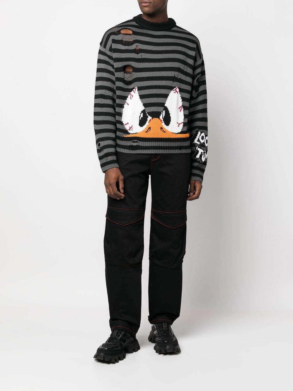 GCDS GCDS Logo-Print Straight-Leg Jeans