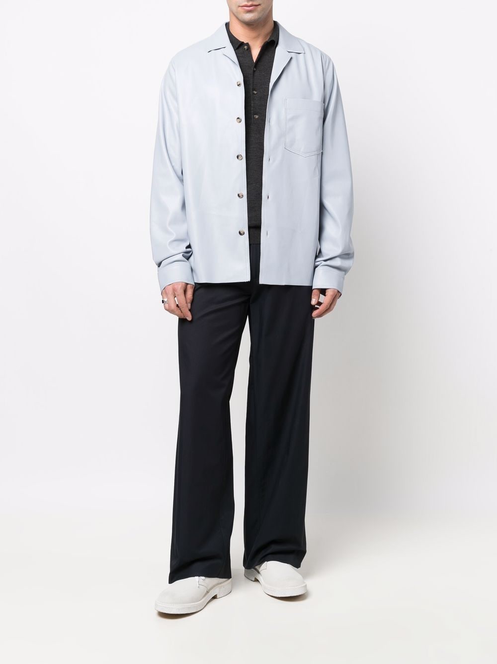 NANUSHKA wool long-sleeve polo shirt