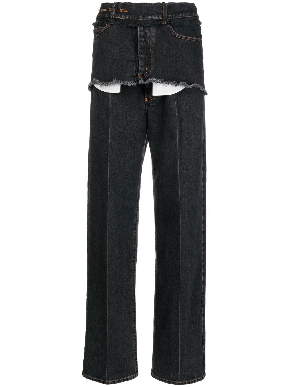 Meryll Rogge Disconnected Raw-Cut Jeans In Black - 21% Off Meryll Rogge Disconnected Raw-Cut Jeans In Black - 21% Off