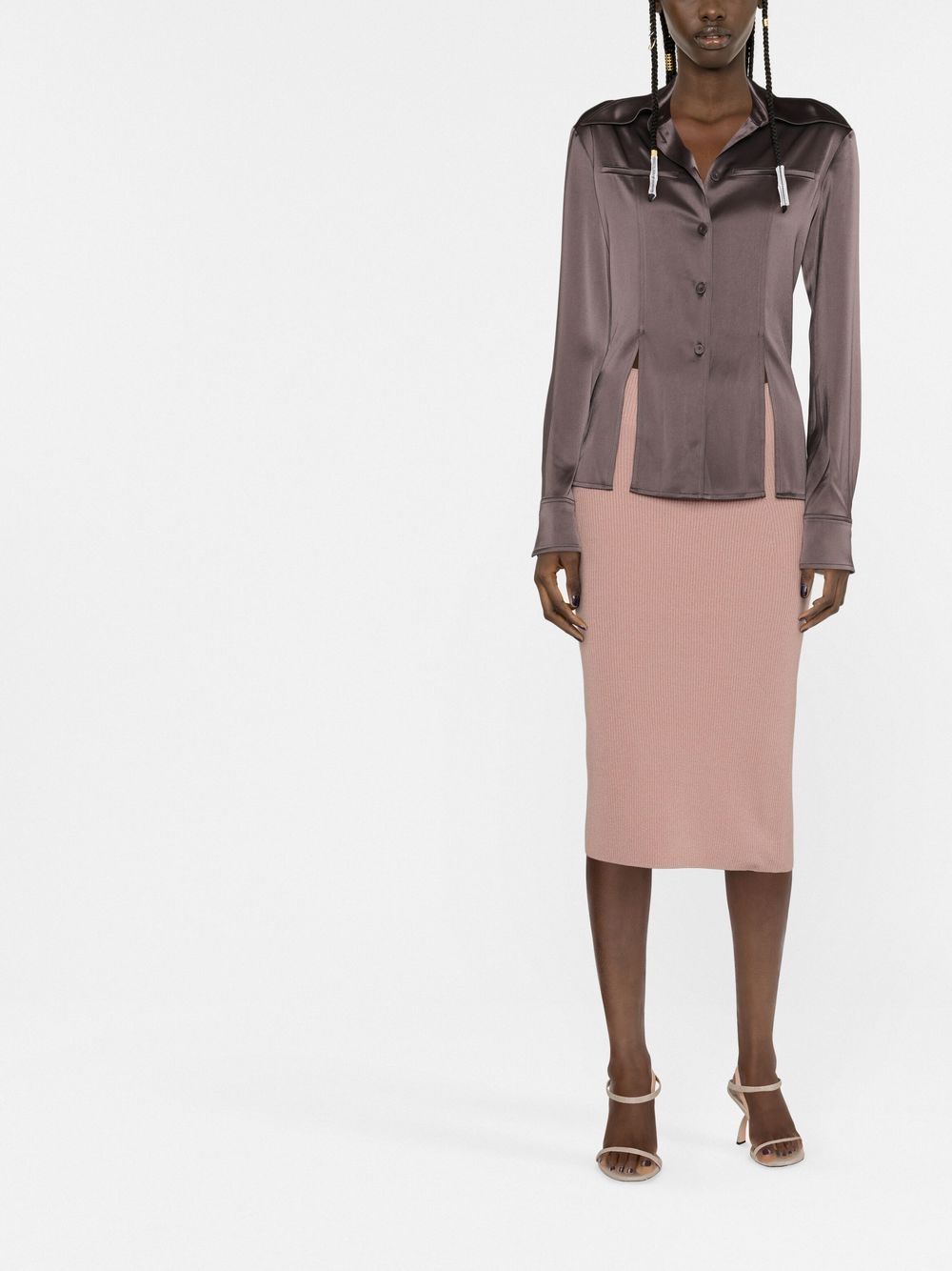 STELLA MCCARTNEY Stella McCartney Rib-Knit Midi Skirt